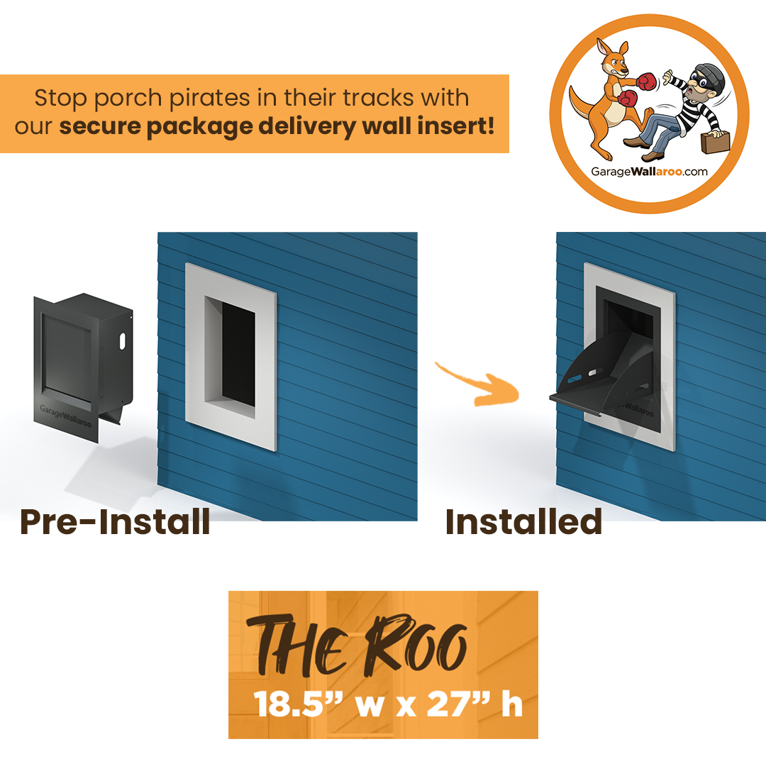 "The Roo" Compact Garage Wall Insert for Secure Package Delivery ...